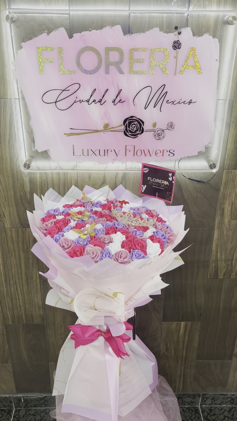 RAMO DE ROSAS ETERNAS – Florería Ciudad de México